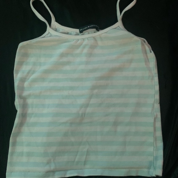 Brandy Melville | Tops | Baby Blue And White Stripped Tank | Poshmark